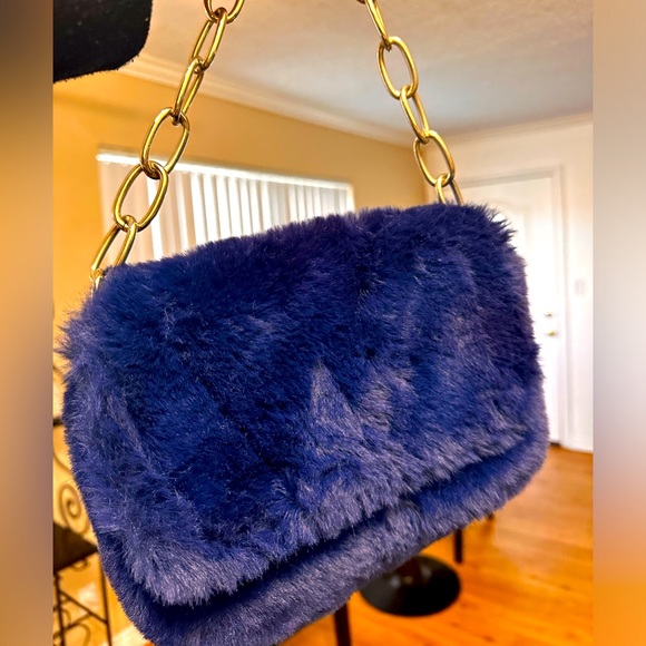 Forever 21 | Bags | Royal Blue Fuzzy Bag | Poshmark